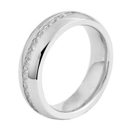 Akzent Ring 'Sensual Balance, silberfarbig, langlebig' Damen Gr&ouml;&szlig;e 54 silber