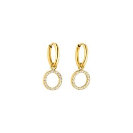 PURELEI Ohrringe 'Closed Glow' Damen Gr&ouml;&szlig;e One Size gold / transparent