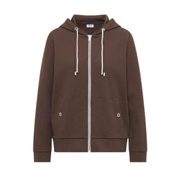 Cecil Langarm Jacke mit Kapuze und Struktur Damen Gr&ouml;&szlig;e M braun