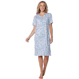 Pastunette Nachthemd 'Nightdress with buttons (115 cm)' Damen Gr&ouml;&szlig;e M/L blau