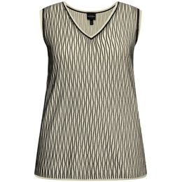 Ulla Popken Pullover Damen Gr&ouml;&szlig;e XL/XXL creme / schwarz