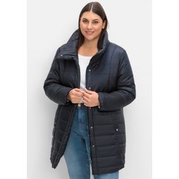 sheego Gro&szlig;e Gr&ouml;&szlig;en Steppjacke in wasserabweisender Qualit&auml;t, tiefblau, Gr&ouml;&szlig;e 50 - Damen