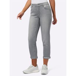 Ascari Damen 5-Pocket-Jeans mit Push-up-Effekt, grey denim, Gr&ouml;&szlig;e 18