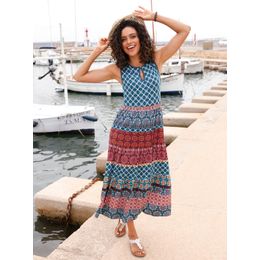 Heine Stufenkleid, Blau, Gr. 38, Damen, Strandkleider, Material: Viskose, Elasthan