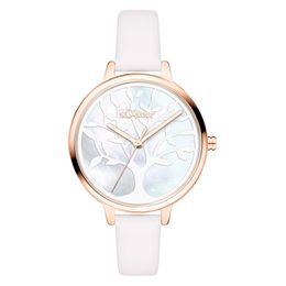 s.Oliver Analog Watch female size One size Gold / White / Pearl white