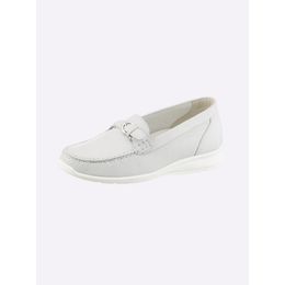 Waldl&auml;ufer Waldl&auml;ufer Damen Slipper aus Nubukleder, ecru, Gr&ouml;&szlig;e 6