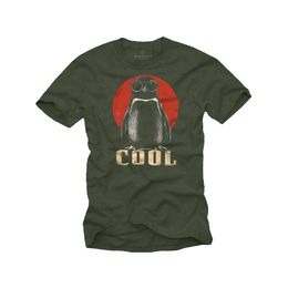 Makaya Shirt 'Pinguin' Herren Gr&ouml;&szlig;e S gr&uuml;n