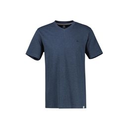 Lerros T-Shirt aus Baumwoll-Leinen-Mix in moderner 2-Tone-Optik Herren Gr&ouml;&szlig;e XL marine