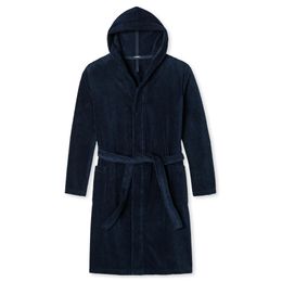 Schiesser Bademantel ' Essentials ' Damen Gr&ouml;&szlig;e M navy