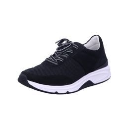 Gabor Comfort Sneakers 'Komfort Schn&uuml;rschuh Damen 66.897 37 Echtleder in schwarz' female size 38.5 Black