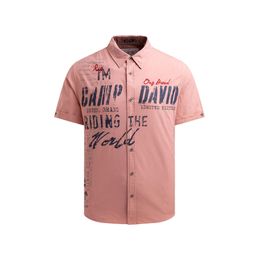 CAMP DAVID Button Up Shirt male size XXL Pastel red