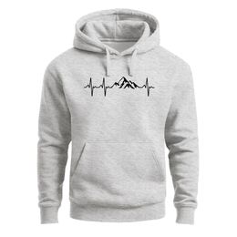 Neverless Sweatshirt 'Berg Herzschlag' Herren Gr&ouml;&szlig;e XS grau