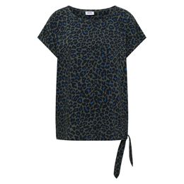 Cecil Dropped Shoulder Blusenshirt mit Knoten Damen Gr&ouml;&szlig;e XL dunkelgr&uuml;n