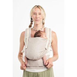 Free-to-Grow Linen Ergonomic Babytrage: Sand | Baby Tula EU - Brown