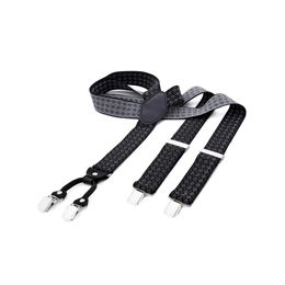DonDon Suspenders 'DonDon Hosentr&auml;ger Herren 3,5 cm breit dunkelrot f&uuml;r Anzug Jeans Chinos Vintage' male size XS/XL Blackberry