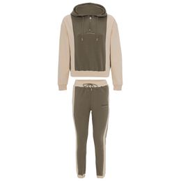 Tom Barron Trainingsanzug Damen Gr&ouml;&szlig;e XS beige / gr&uuml;n