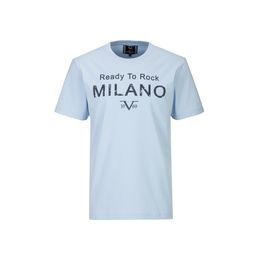 19V69 Italia T-Shirt 'Rafael Ready To Rock' Herren Gr&ouml;&szlig;e S navy / hellblau