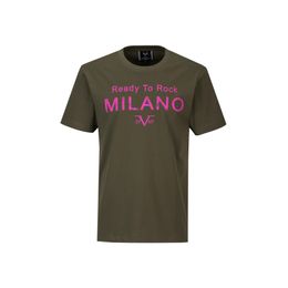 19V69 ITALIA Shirt 'Rafael Ready To Rock' male size XXXL Olive / Fuchsia