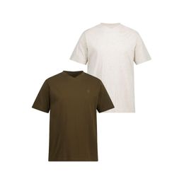 JP1880 T-Shirt Herren Gr&ouml;&szlig;e XXXL braun / wei&szlig;