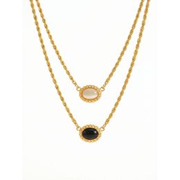 Nemomatheo Kette 'Yin Yang Glow' Damen Gr&ouml;&szlig;e Onesize gold
