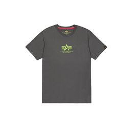 Alpha Industries Shirt 'Basic Mid Logo' Herren Gr&ouml;&szlig;e L grau