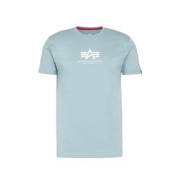 Alpha Industries Shirt 'Basic Mid Logo' male size XXL Light blue
