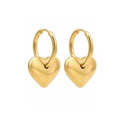 Fr&auml;ulein Wunder Ohrringe 'Heart' Damen Gr&ouml;&szlig;e 24x15x1 gold