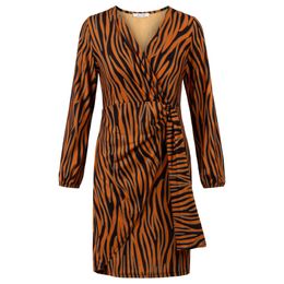 APART Dress female size 34 Dark brown / Silver grey / Black