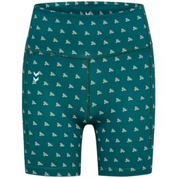 Hummel Sportshorts Damen Gr&ouml;&szlig;e M petrol / pastellgr&uuml;n