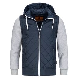 INDICODE JEANS Between-Season Jacket 'Harry' male size XXL Dusty blue / Grey