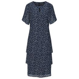 Goldner Kleid Damen Gr&ouml;&szlig;e 50 marine / hellgrau / wei&szlig;