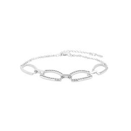 Akzent Armband Damen Gr&ouml;&szlig;e 17 cm silber