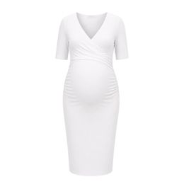 Lyn Mama Umstand Kleid Damen Gr&ouml;&szlig;e 42 wei&szlig; Sommerkleid