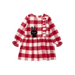 Denokids Kleid 'Cute Bunny' M&auml;dchen Gr&ouml;&szlig;e 104 rot / wei&szlig;