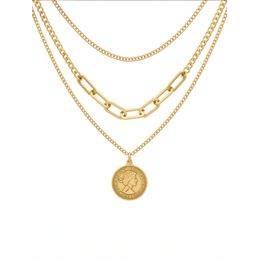 Nemomatheo Necklace 'Aurelia M&uuml;nze' female size 5 Gold