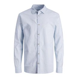 Jack & Jones JACK & JONES Button Up Shirt 'JWHSummer' male size L Blue / White