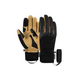 Reusch Fingerhandschuhe Herren Gr&ouml;&szlig;e XS/S hellbraun / schwarz