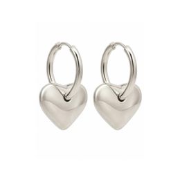 Fr&auml;ulein Wunder Ohrringe 'Heart' Damen Gr&ouml;&szlig;e 24x15x1 silber