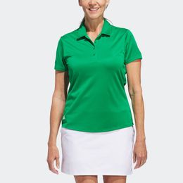 adidas Golf Funktionsshirt 'Women's Solid Performance Short Sleeve Polo' Damen Gr&ouml;&szlig;e XXXS/XXS gr&uuml;n / wei&szlig;