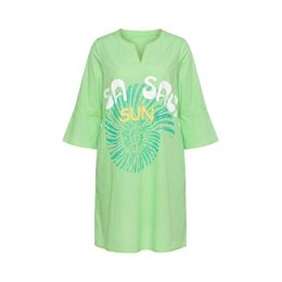 Lauras&oslash;n Kleid Damen Gr&ouml;&szlig;e 40/42 gelb / gr&uuml;n / wei&szlig; Sommerkleid