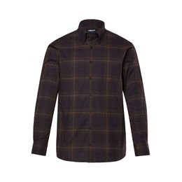 Men Plus Button Up Shirt male size XL Brown / Black