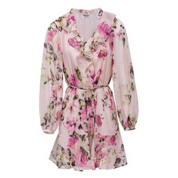 Salsa Jeans Kleid Damen Gr&ouml;&szlig;e 42/44 hellgr&uuml;n / dunkelgr&uuml;n / rosa / hellpink Sommerkleid