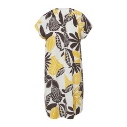 S.oliver Kleid Damen Gr&ouml;&szlig;e 44 ecru / gelb / schwarz Sommerkleid