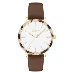 s.Oliver Analoguhr Damen Gr&ouml;&szlig;e One Size braun
