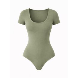 LEAFLETIC Bodysuit 'Leafletic Women&rsquo;s Short Sleeve U-Neck Bodysuit' female size XL Green