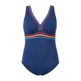 Ulla Popken Swimsuit female size XXL Blue / Dark blue / Peach / Red