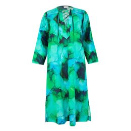 YOEK Kleid Damen Gr&ouml;&szlig;e 46/48 blau / gr&uuml;n Sommerkleid