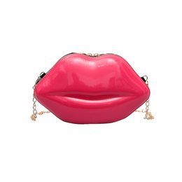 Tomshop24-7 Clutch 'Gl&auml;nzende Lippen' female size One size Pink