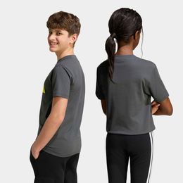 adidas Sportswear Funktionsshirt 'Essentials' Jungen Gr&ouml;&szlig;e 176 zitrone / graphit / hellgrau / hellgr&uuml;n