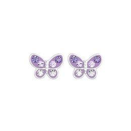 Maxte Ohrringe 'Sterling Silber Schmetterling Ohrstecker' Damen Gr&ouml;&szlig;e 12 mm violettblau